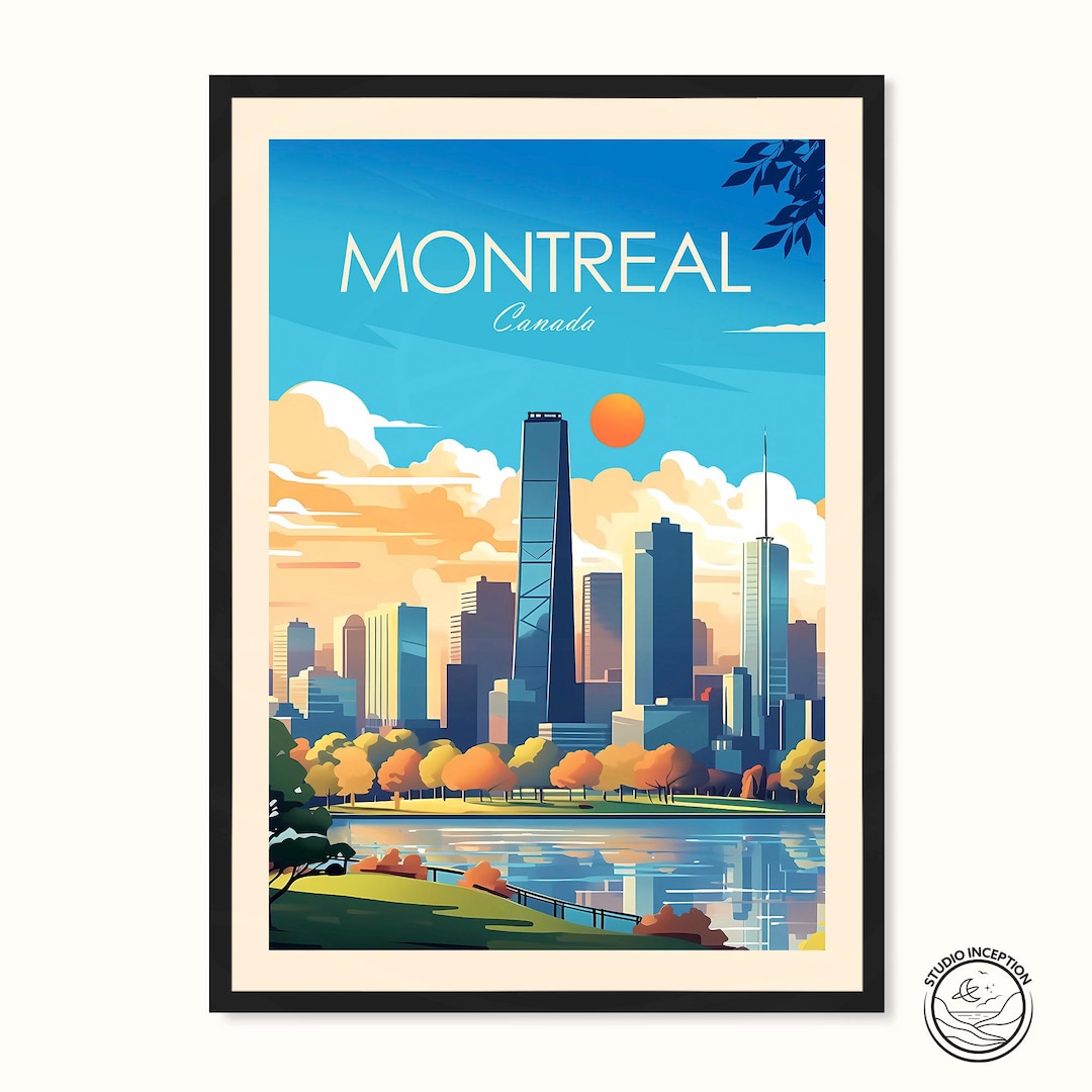 Montreal Wall Art Travel Print Montreal Canada Wall Hanging Home Decor ...