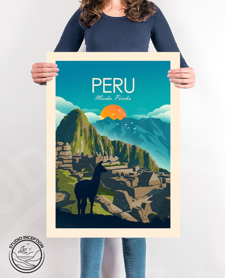 Machu Picchu Peru Print Peru Travel Poster Cusco Print - Etsy UK