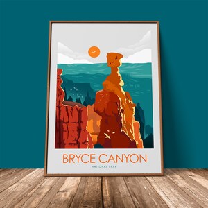 Bryce Canyon National Park | National Park Print | Travel Poster | - Etsy