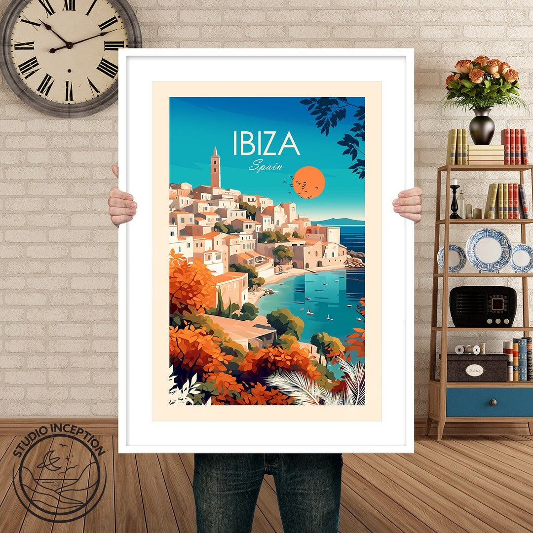 Ibiza Print Wall Art Ibiza Travel Poster Wall Hanging Home Décor Travel Gift Spain Wall Décor - Etsy