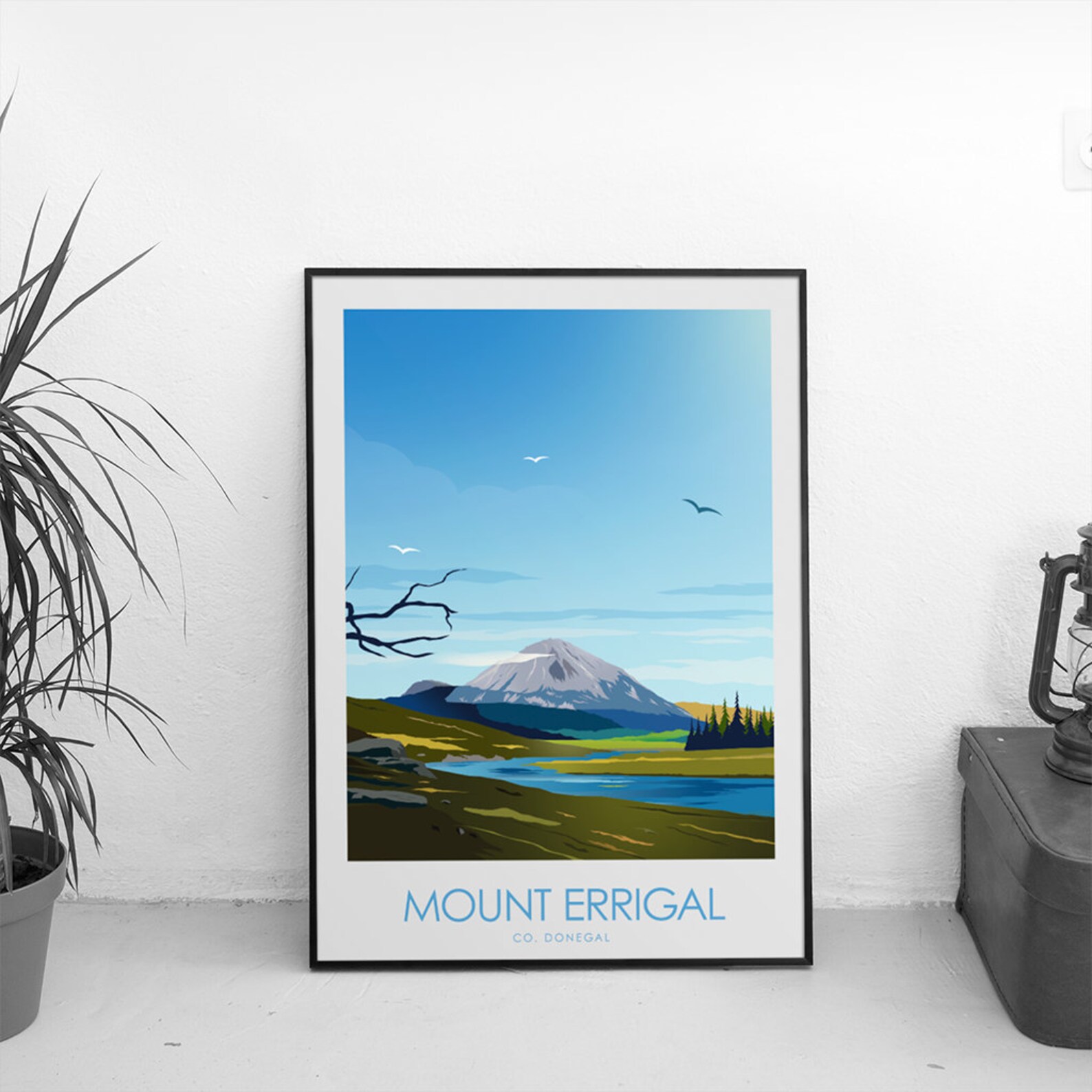 Mount Errigal Irish Travel Poster, Donegal Travel Poster, Visit Ireland ...