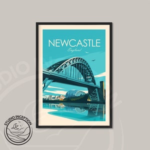 Newcastle Print, the Tyne Bridge, England Print, England Poster, Art ...