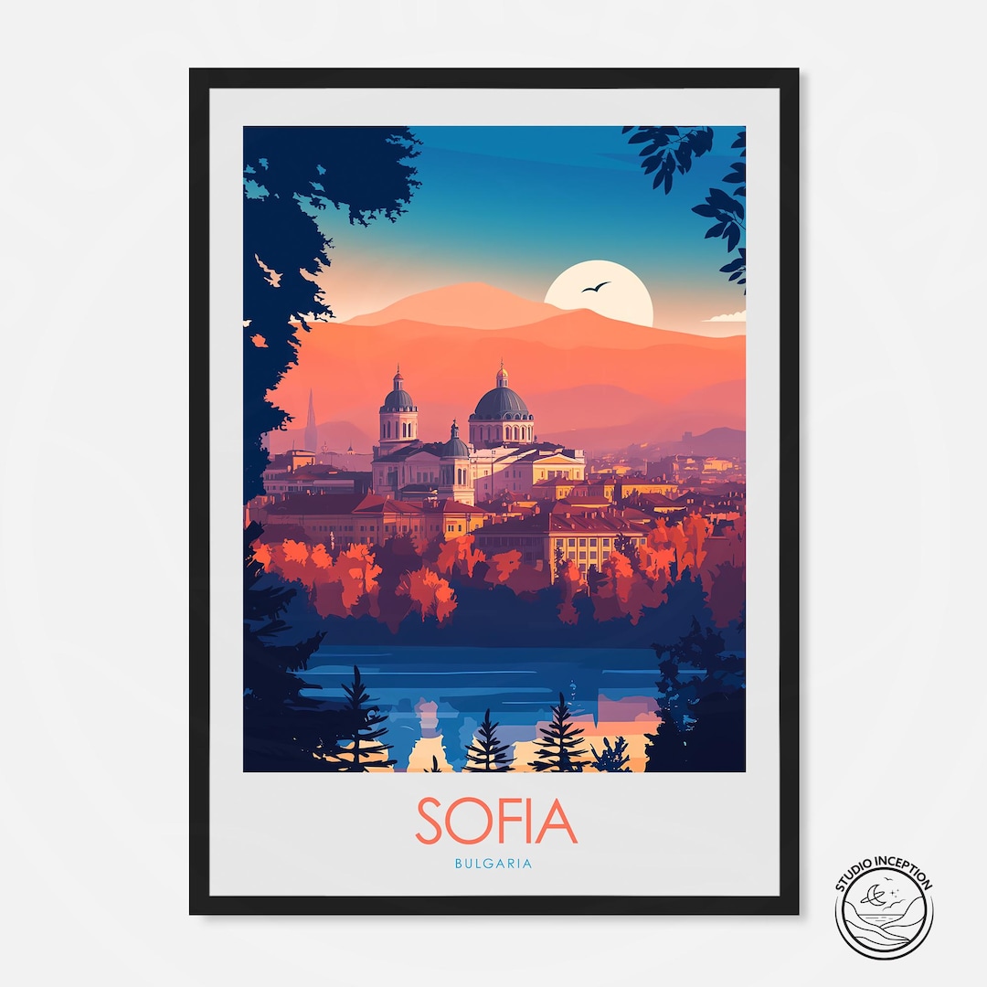 Sofia Print Bulgaria Wall Art Sofia Travel Poster Bulgaria Painting Sofia Print Wedding ...