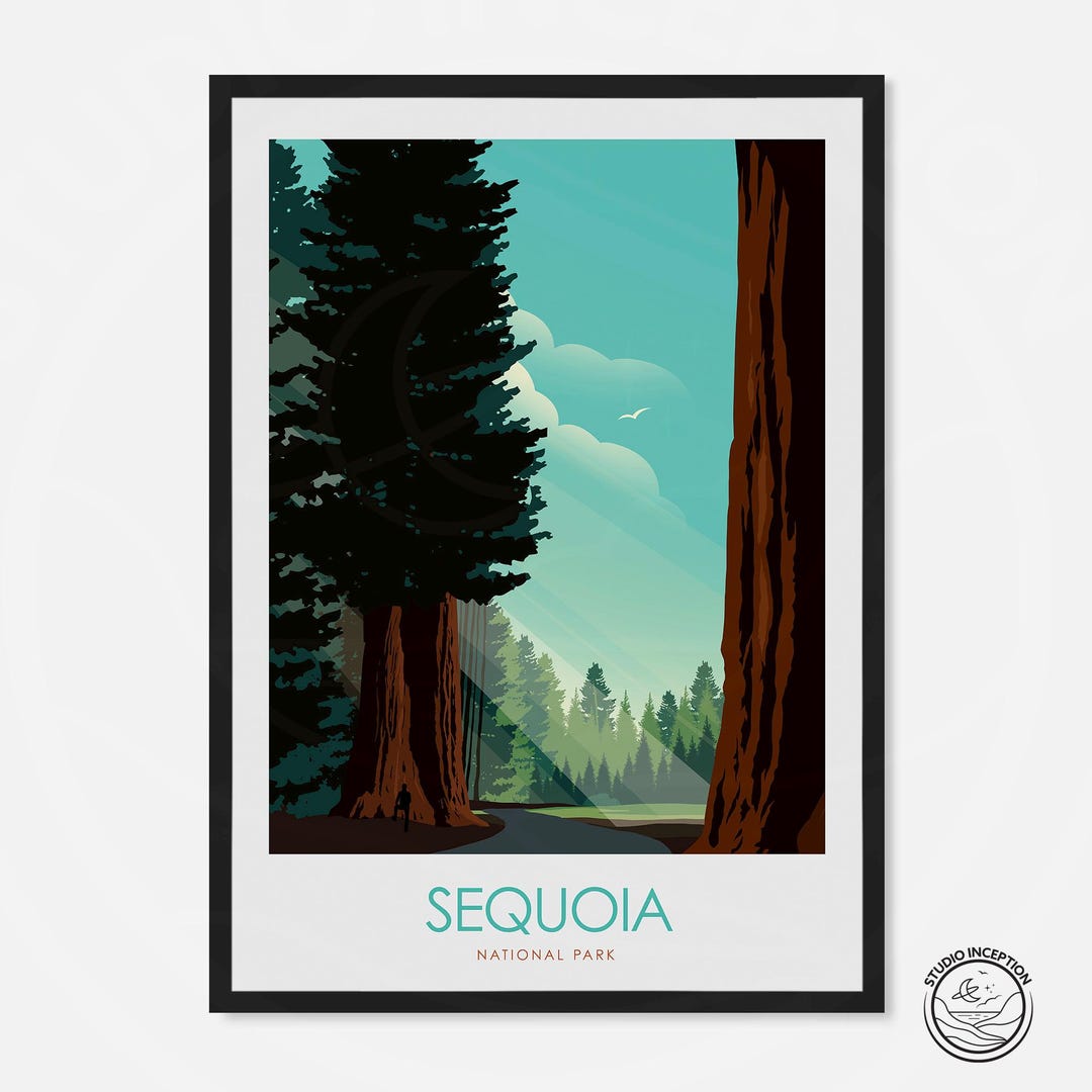 Sequoia National Park, US National Parks, Art, Poster, Print ...