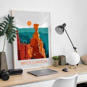 Bryce Canyon National Park | National Park Print | Travel Poster | - Etsy