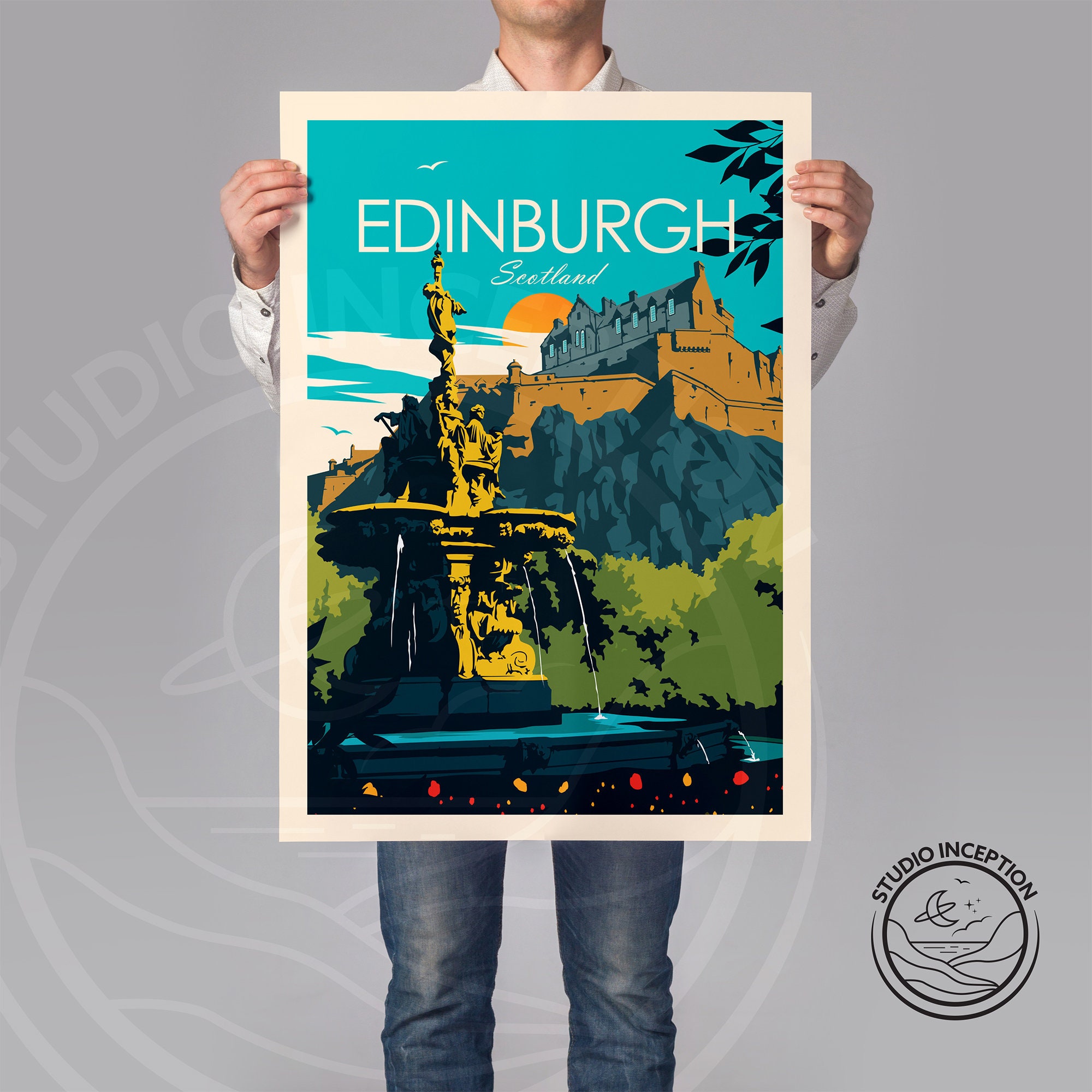 Edinburgh Scotland Print | Etsy