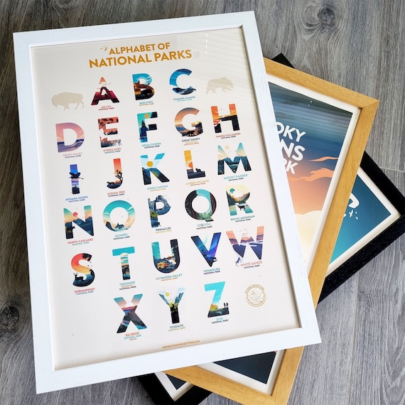 National Park Alphabet Print Alphabet Poster National Park - Etsy