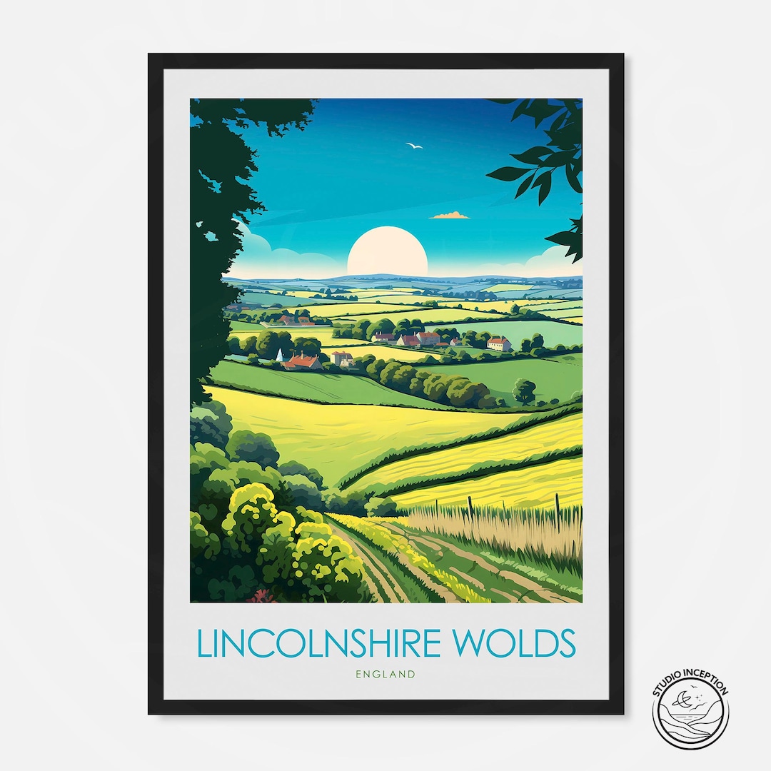 Lincolnshire Wolds Print England Wall Art, Lincolnshire Wolds Travel ...