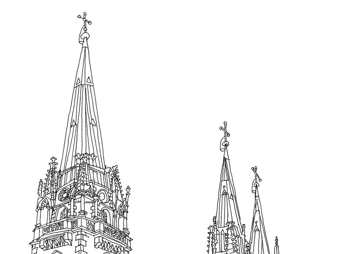Catholic Art Print for Instant Download Architecture Print Gothic ...