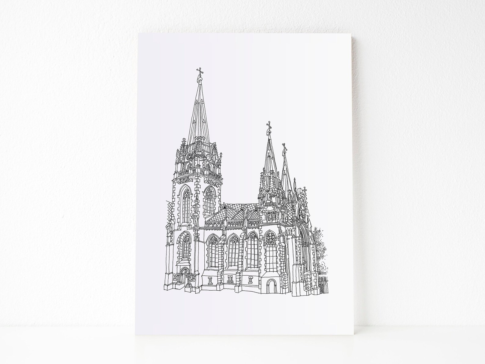 Catholic Art Print for Instant Download Architecture Print Gothic ...