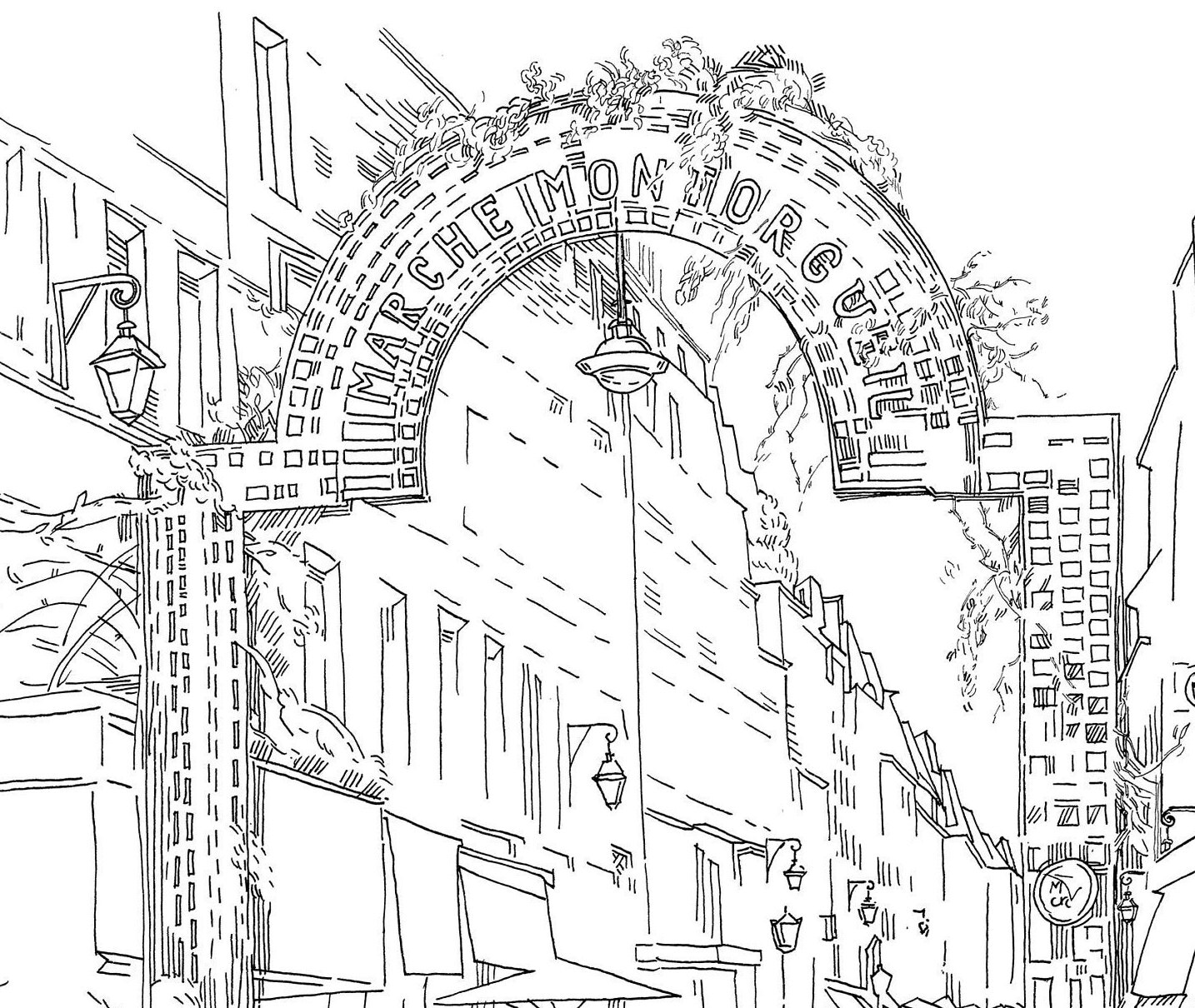 Street Drawing Digital Download City Landscape Print One Line Drawing ...