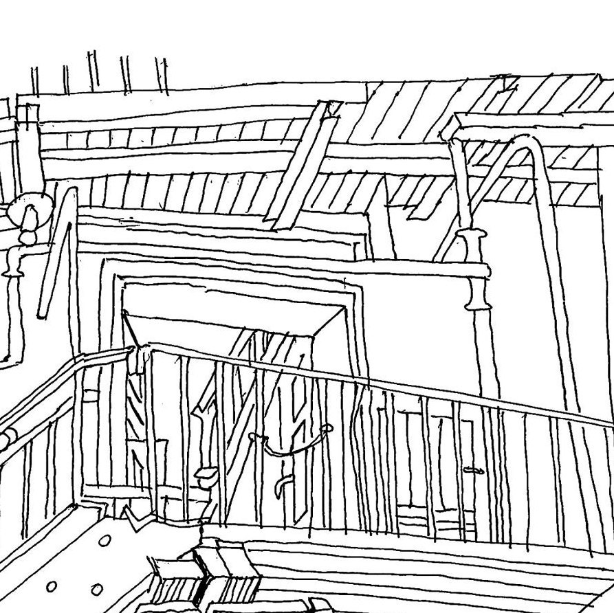 Printable One Line Drawing Architectural Interior Poster for - Etsy