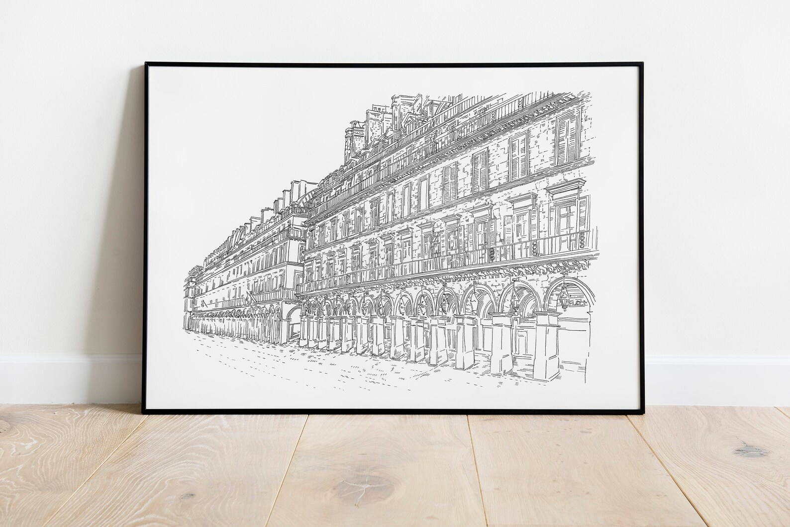 Cityscape Drawing for Digital Download One Line Drawing Architecture ...