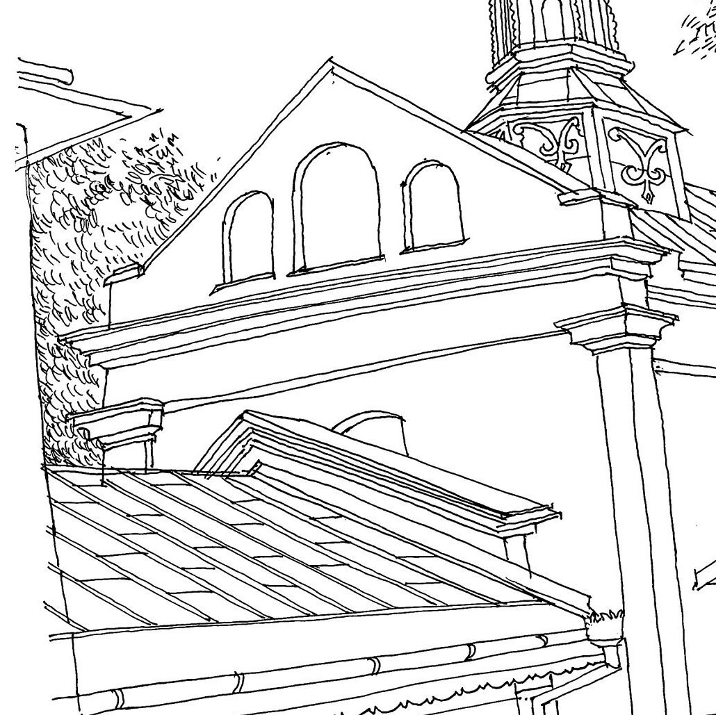 Church Line Drawing for Instant Download Vertical Wall Art - Etsy
