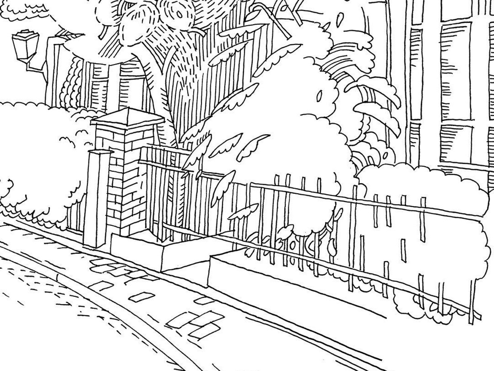 Paris Street One Line Drawing for Digital Download - Etsy