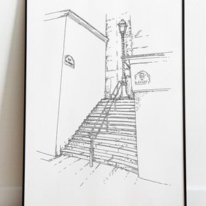 City Art One Line Drawing for Digital Download Architecture Drawing ...