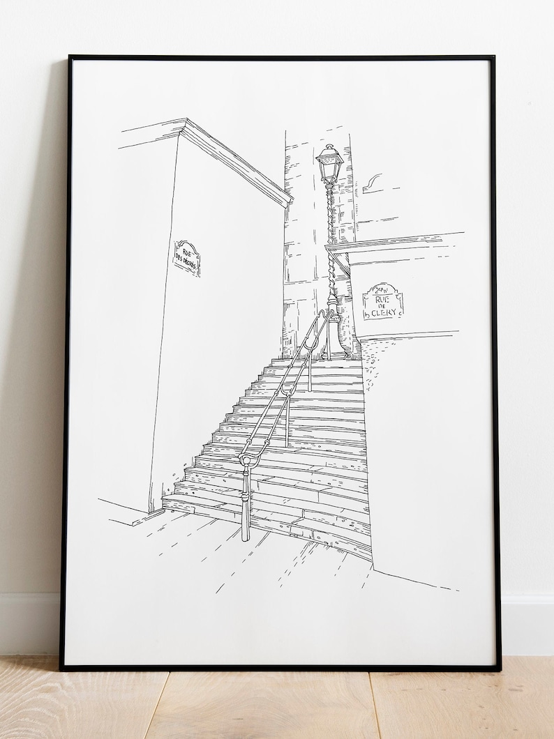 City Art One Line Drawing for Digital Download Architecture Drawing ...