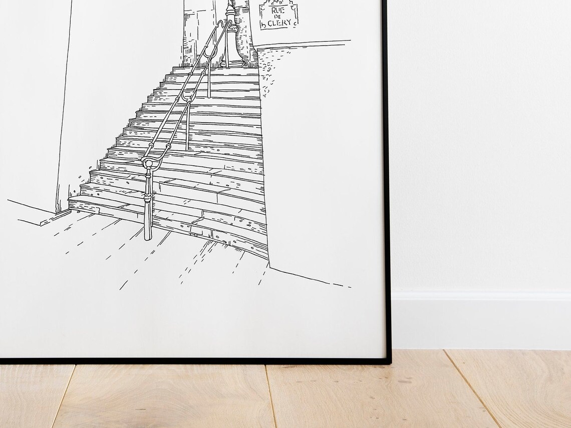City Art One Line Drawing for Digital Download Architecture Drawing ...