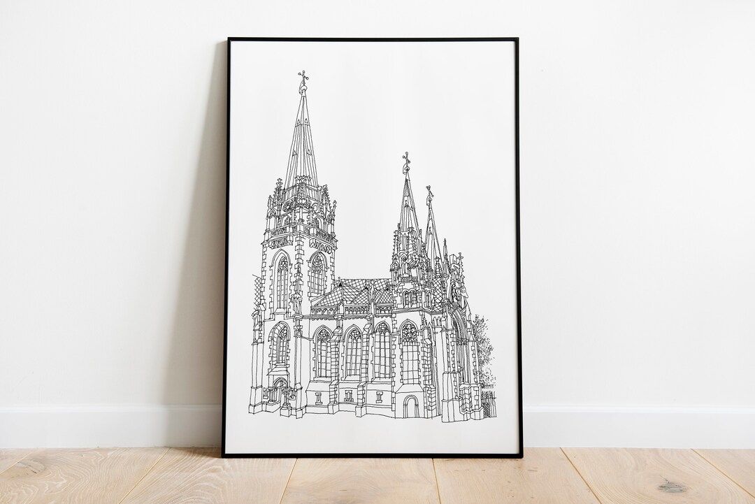 Catholic Art Print for Instant Download Architecture Print Gothic ...