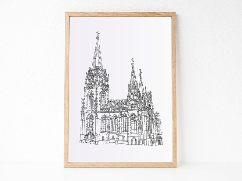 Catholic art print for instant download Architecture print | Etsy