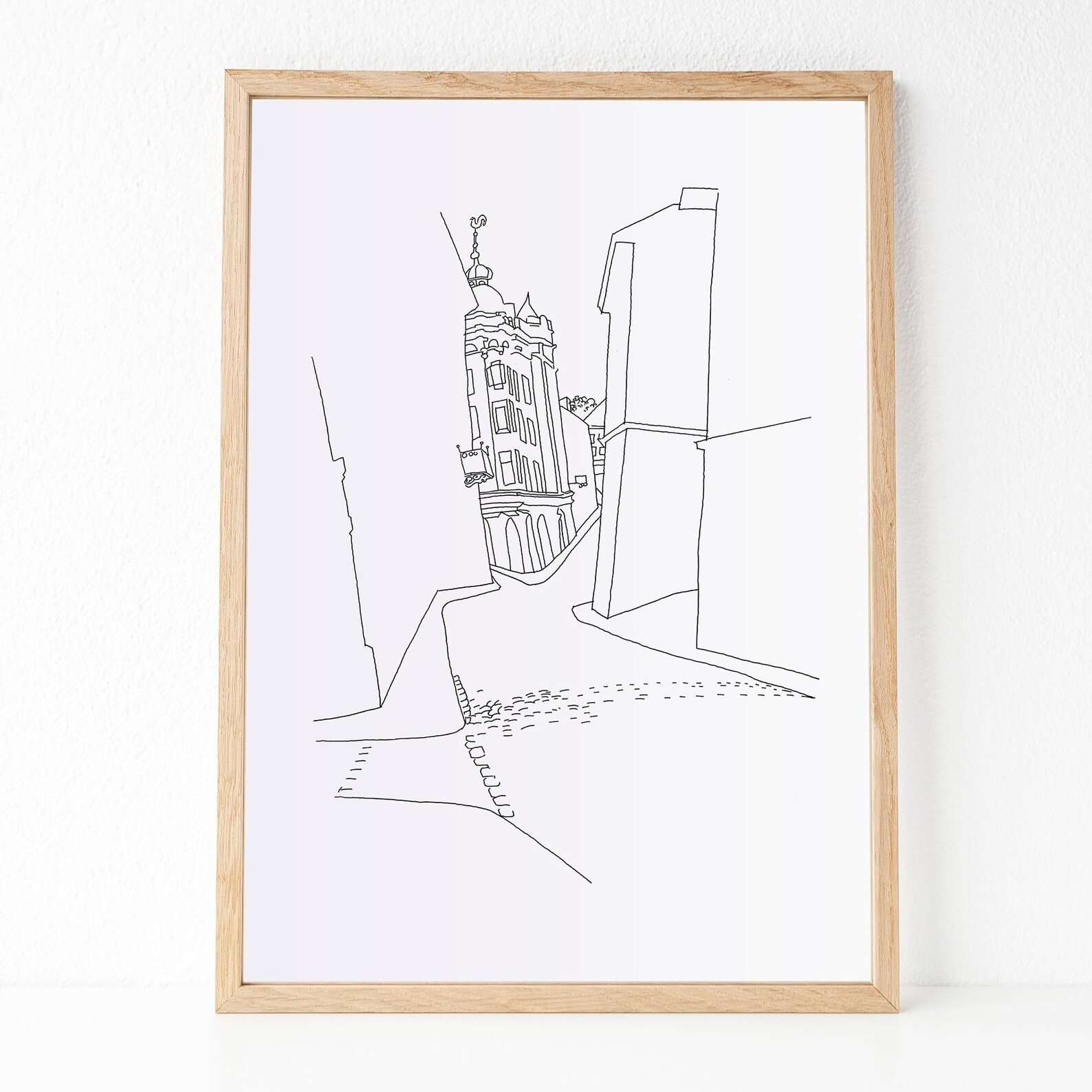 City Art One Line Drawing for Digital Download Architecture - Etsy