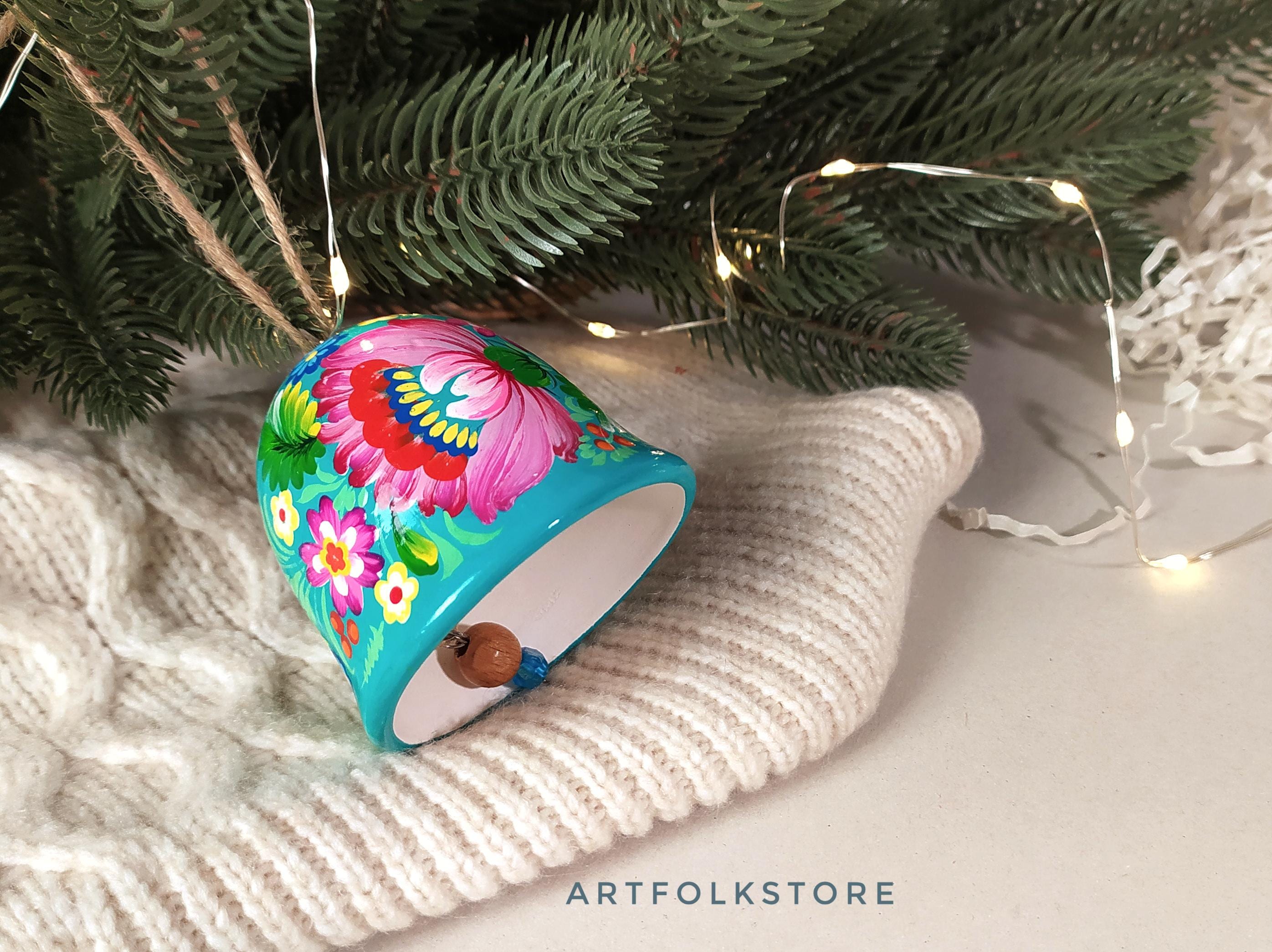 Ceramic Bell,christmas Tree Decor, Hanging Bell, Decorative Bell, Home ...