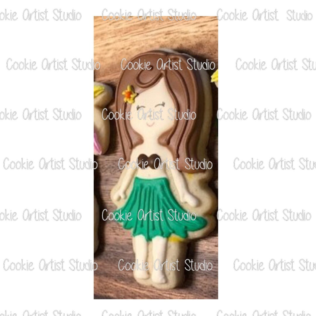 Hula or Hawaiin Girl Cookie Cutter and Fondant Cutter Set - Etsy