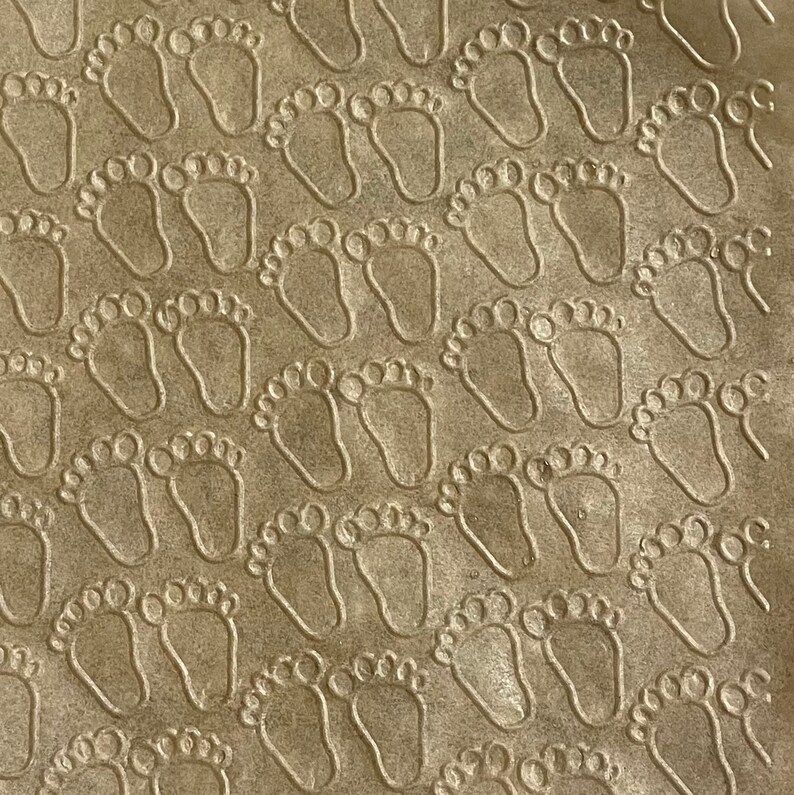 Foot Prints Embossing Sheets Textures and Dimension Parchment - Etsy