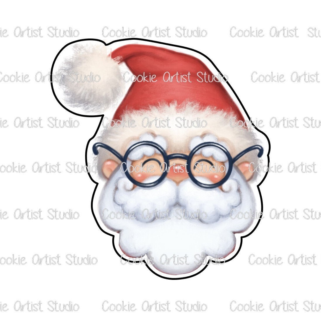 Mr. and Mrs. Claus Face Cookie Cutter and Fondant Cutter - Etsy