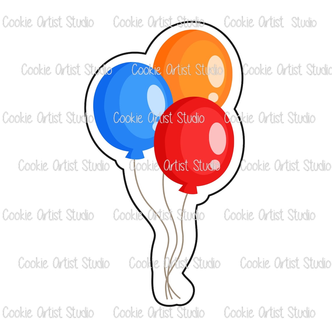 Balloon Bouquet Cookie Cutter and Fondant Cutter Set - Etsy