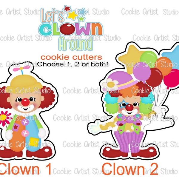 Clown Cutouts - Etsy