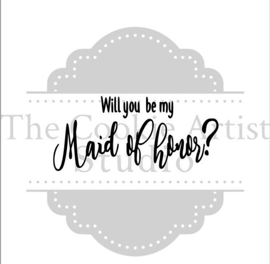 Maid of Honor Silk Screen Stencil Custom Silk Screen Stencil - Etsy