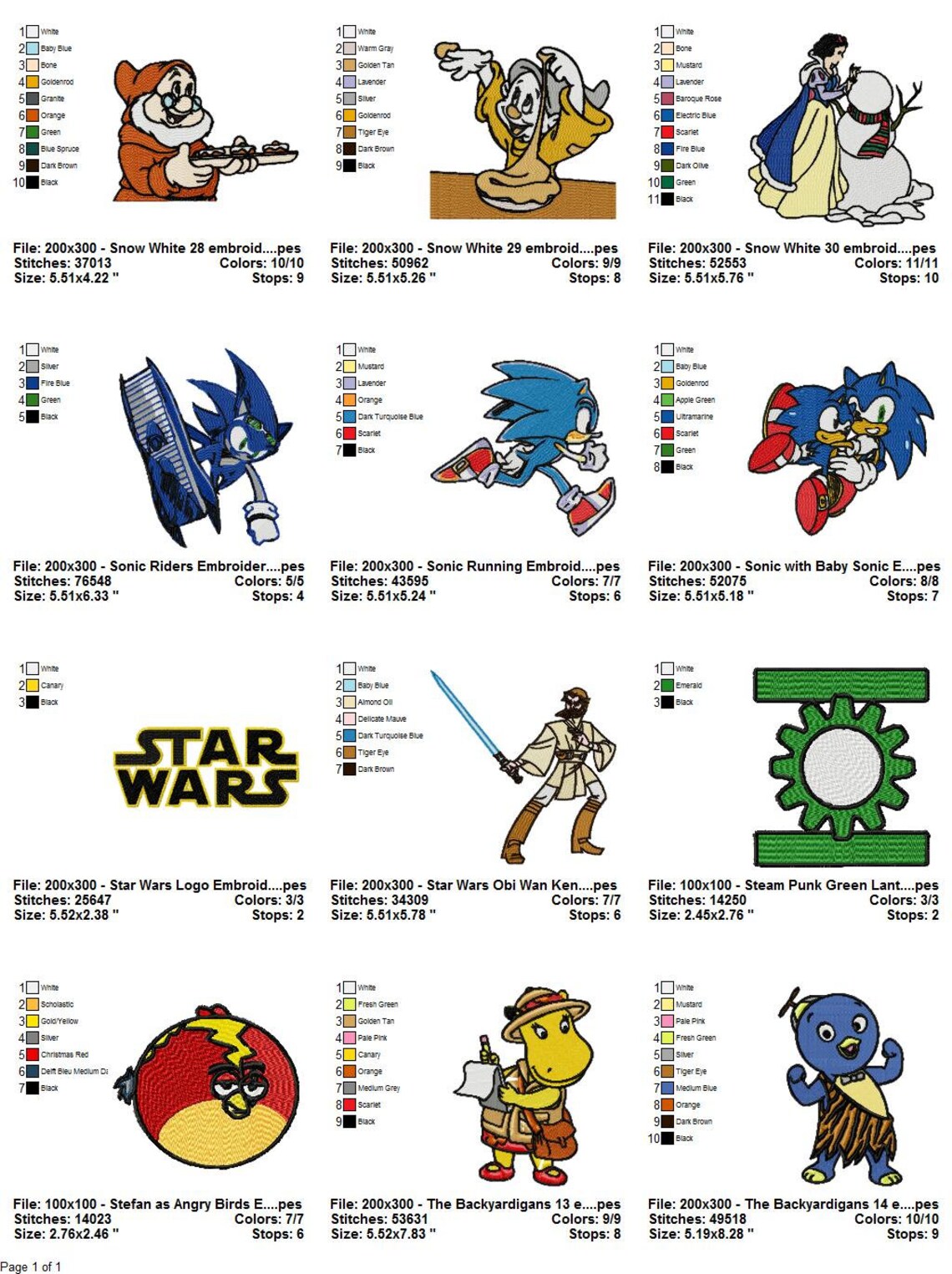 Cartoon Disney Embroidery Design Bundle 235 - Etsy