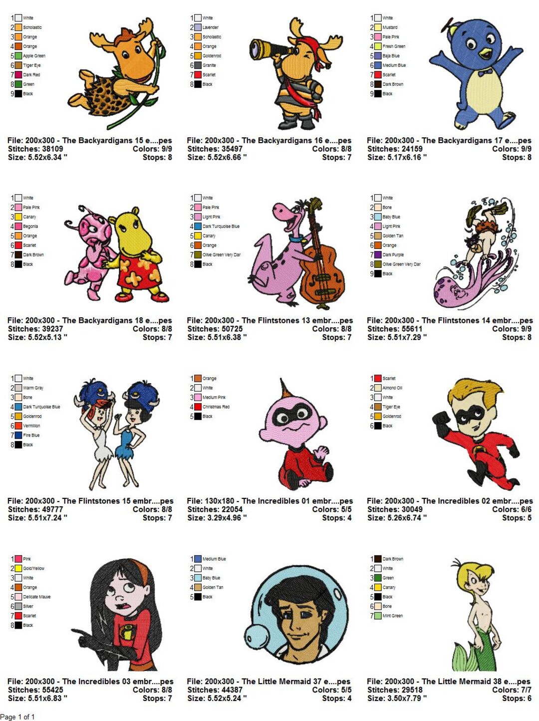 Cartoon Disney Embroidery Design Bundle 236 - Etsy