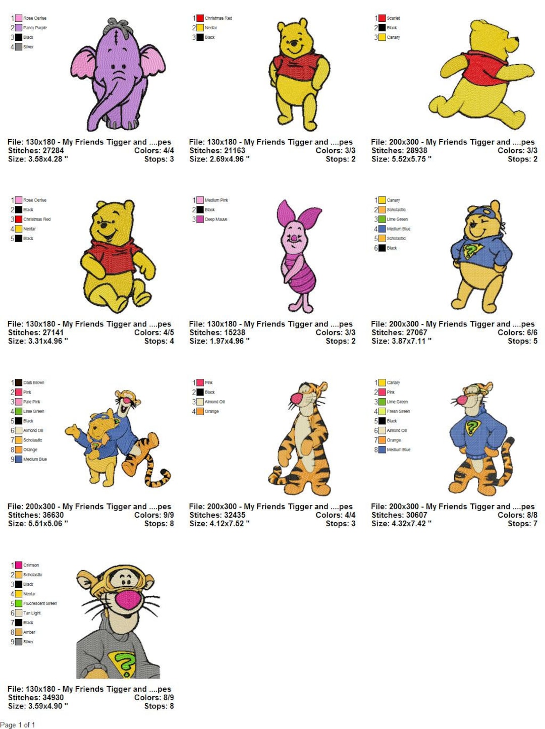 Pooh Characters Names