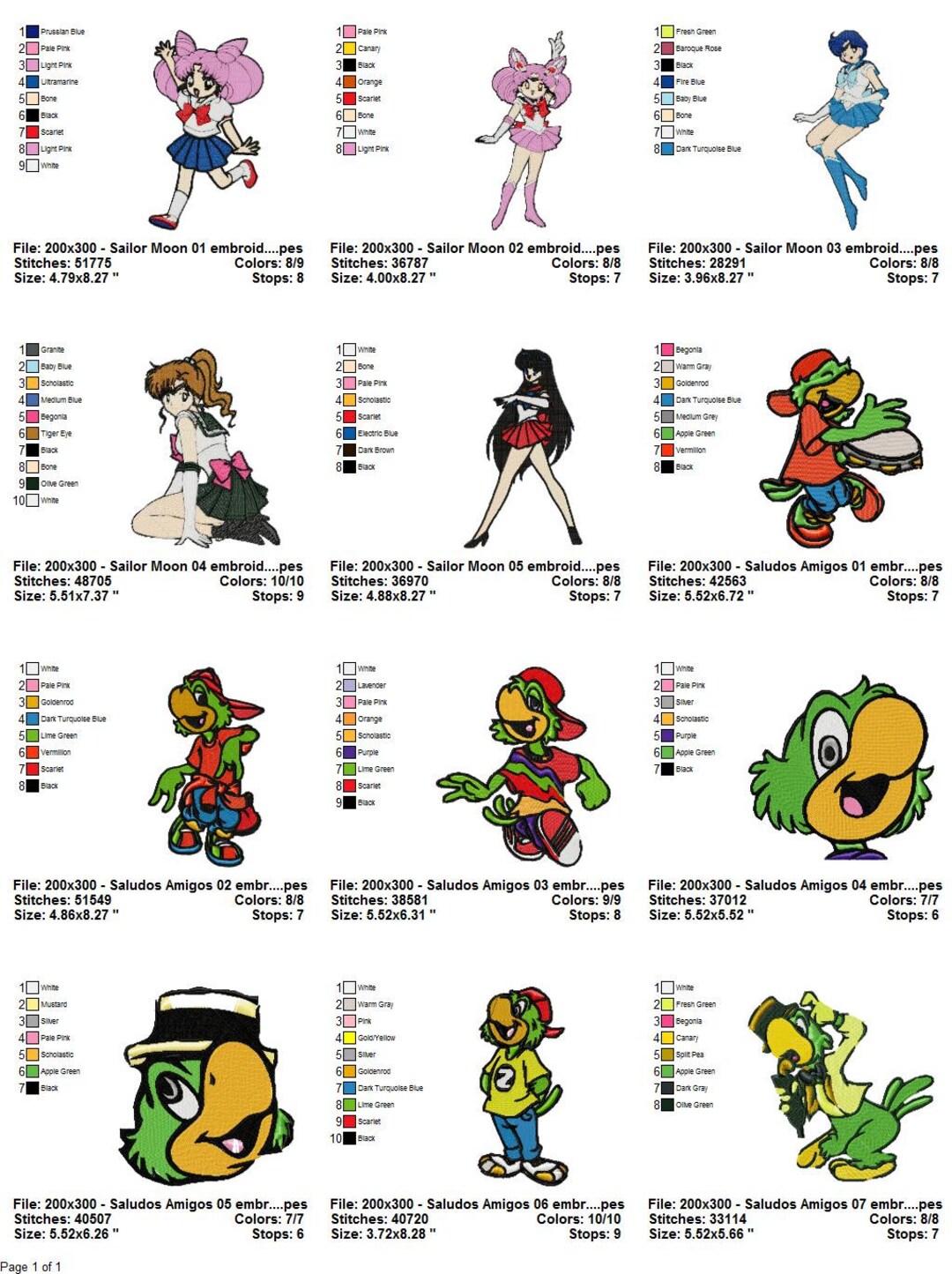 Cartoon Disney Embroidery Design Bundle 233 - Etsy