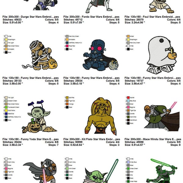 Starwars Embroidery Designs - Etsy