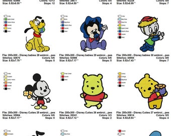 Cartoon Disney Embroidery Design Bundle 222 | Etsy