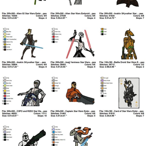 Star wars embroidery design - Etsy