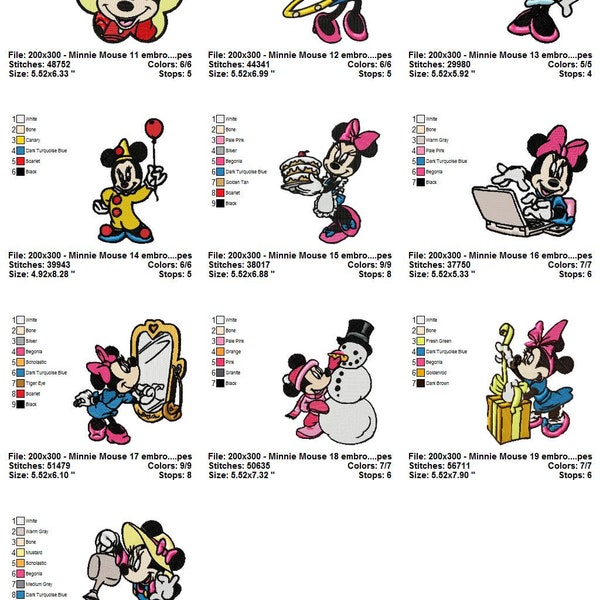 Minnie Mouse Embroidery Design - Etsy