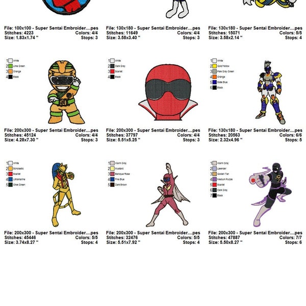 Power Ranger Embroidery Design - Etsy