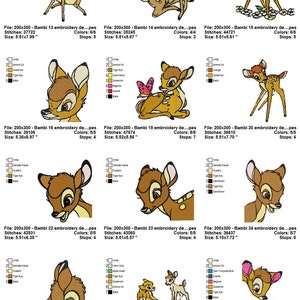 Bambi Embroidery Design Bundle 42 - Etsy
