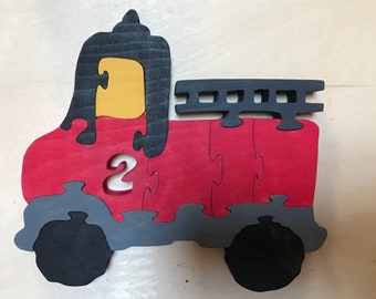 Fire Truck Puzzle | Etsy