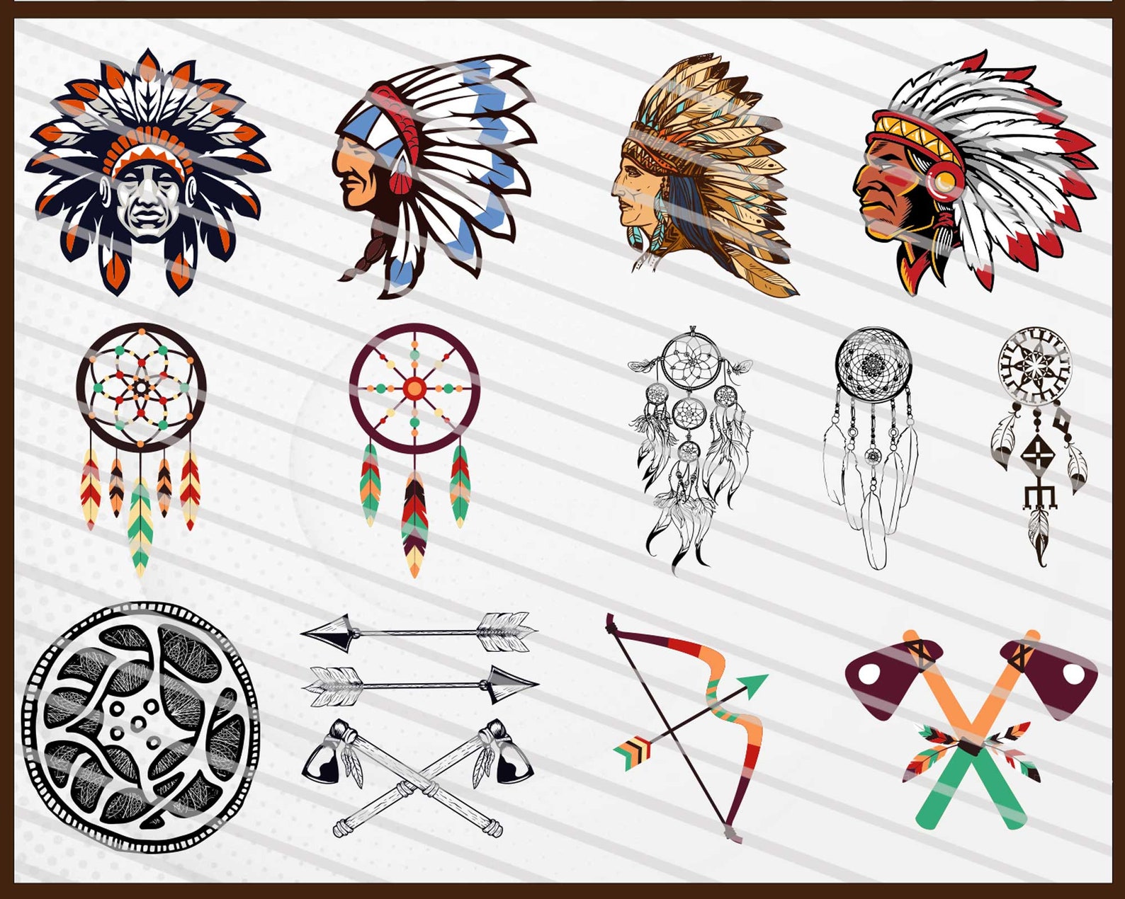 Native American Svg Tribe Chief Svg American Indian Svg - Etsy
