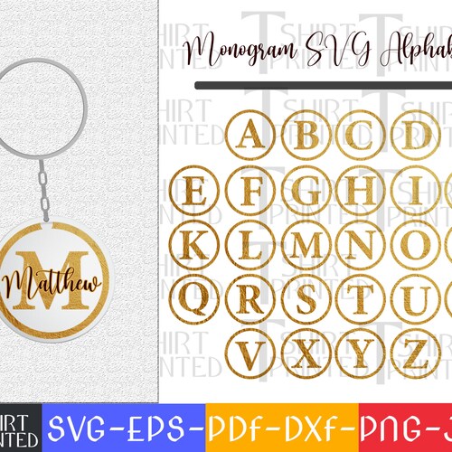 Keychain Svg Monogram Svg Alphabet Keychain Design Monogram - Etsy
