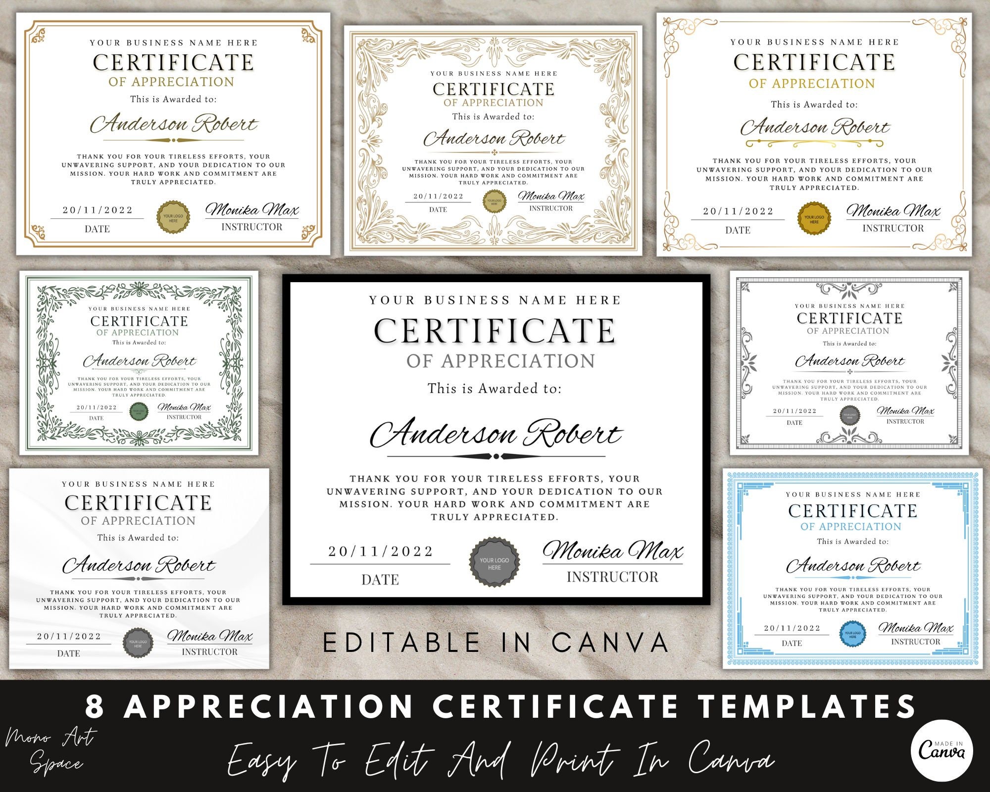 Modelos De Certificado De Agradecimiento