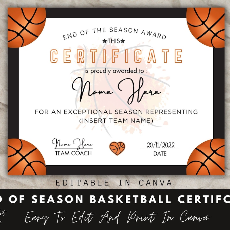 Basketball Awards Digital - Etsy