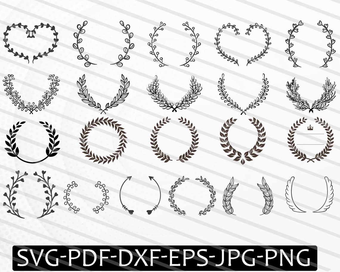 Laurel Wreath Svg Wreath Svg Laurel Wreath Svg Bundle - Etsy