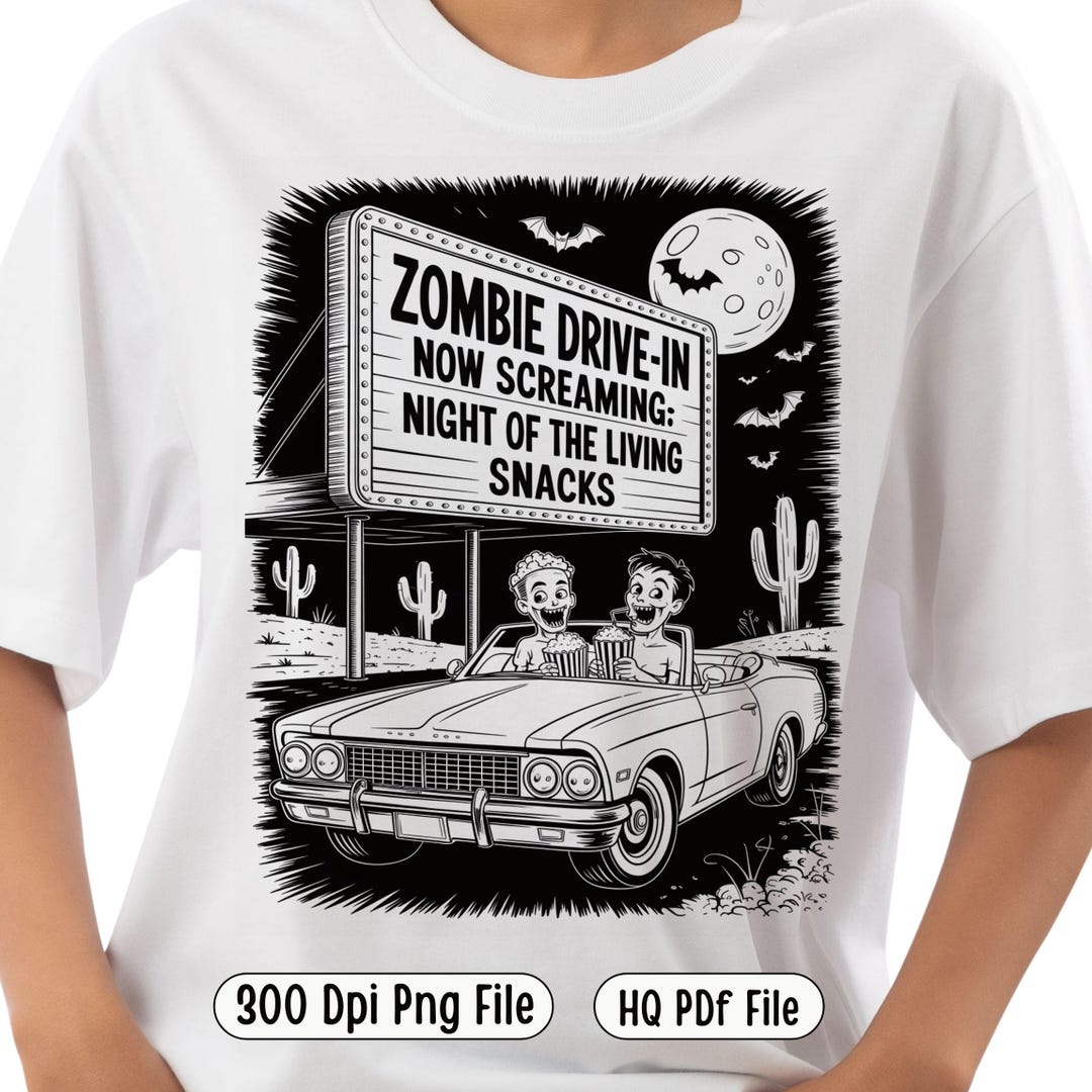 Zombie Drive-in PNG – Night of the Living Snacks Clipart, Funny Undead ...