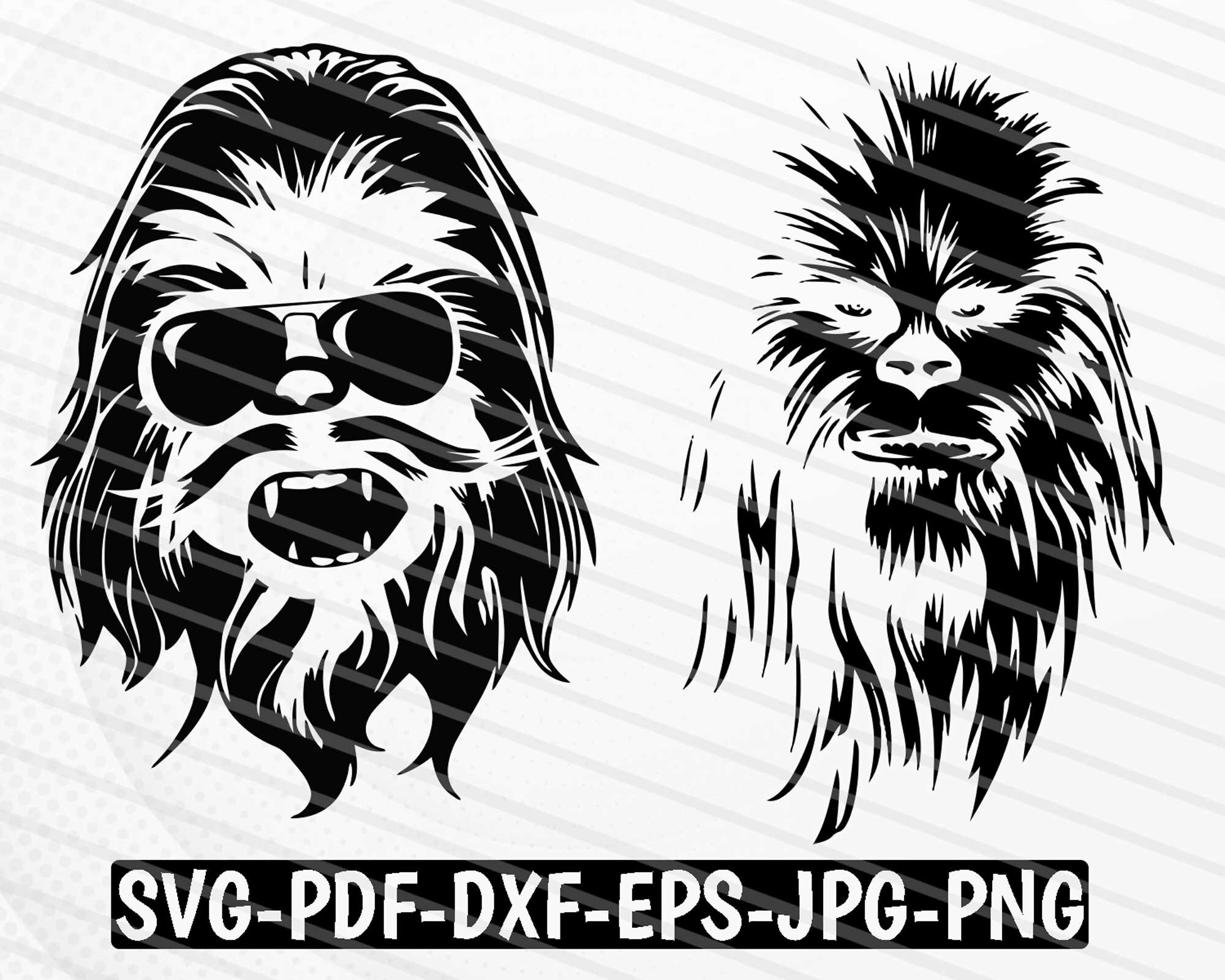 Chewbaca Svg Chewbacca Silhouette Chewbacca With Sunglasses - Etsy UK